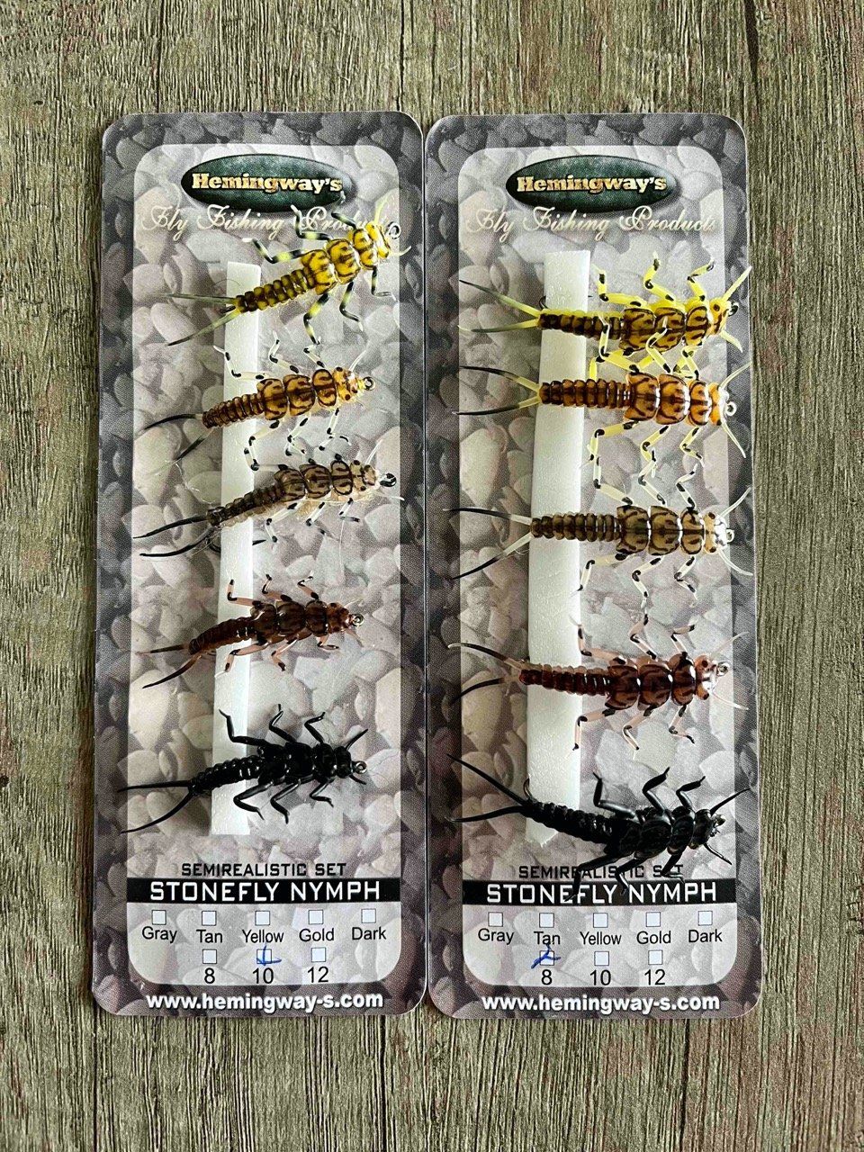 Lot de nymphes réalistes plécoptères STONEFLY HEMINGWAY - Madflyfishing