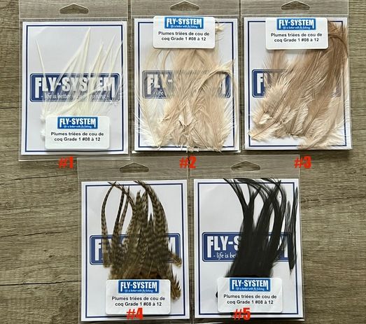 Plumes #08-#12, cou grd 1 Super Select FLY SYSTEM - Madflyfishing